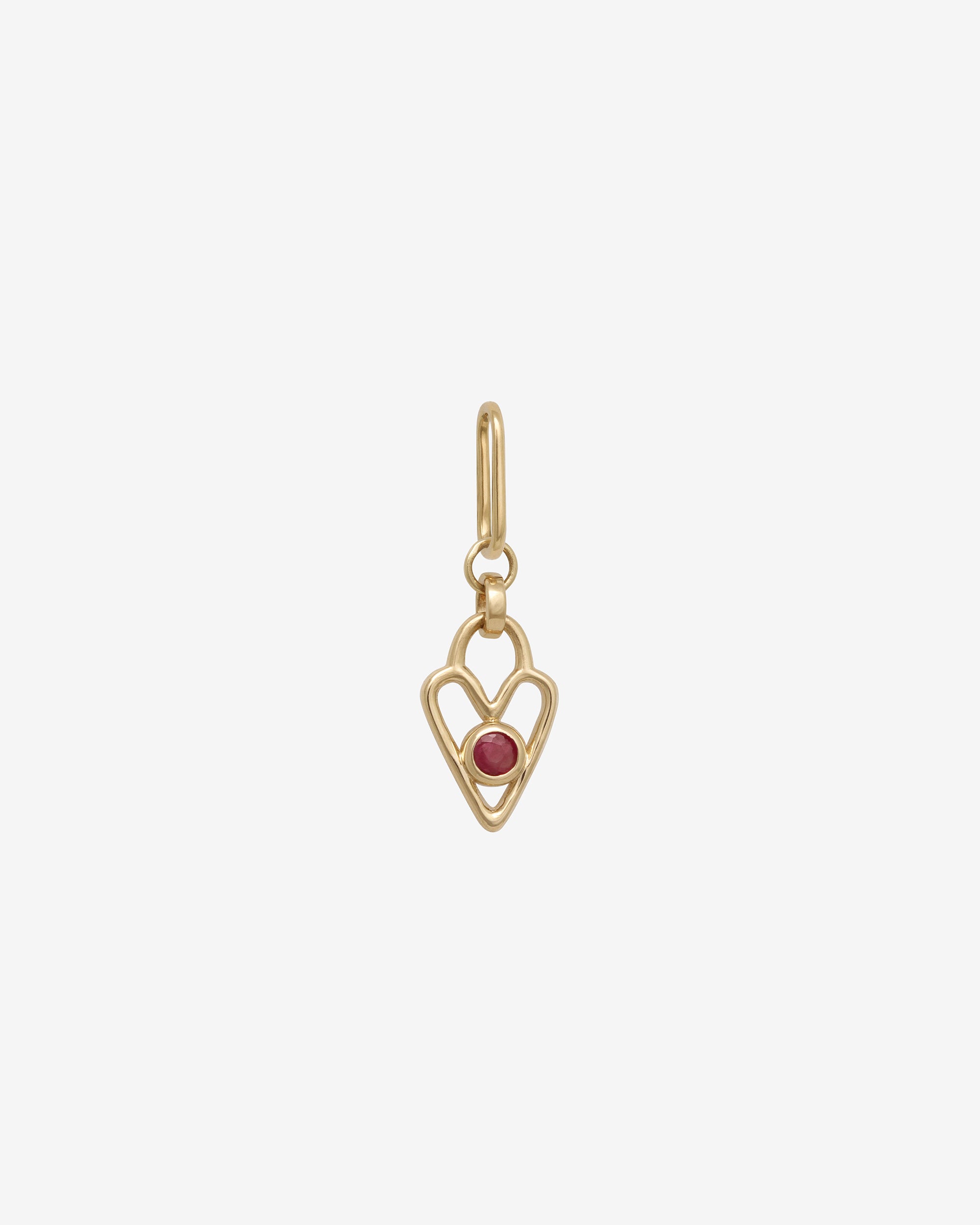 Amore Ruby Pendant Solid Gold | Love Symbol Charm