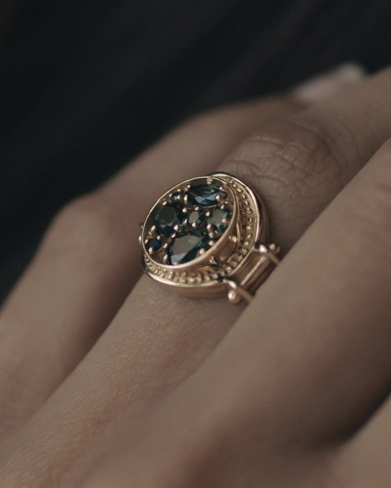 Asteria Ring Sapphire Solid Gold – Temple of the Sun Jewellery