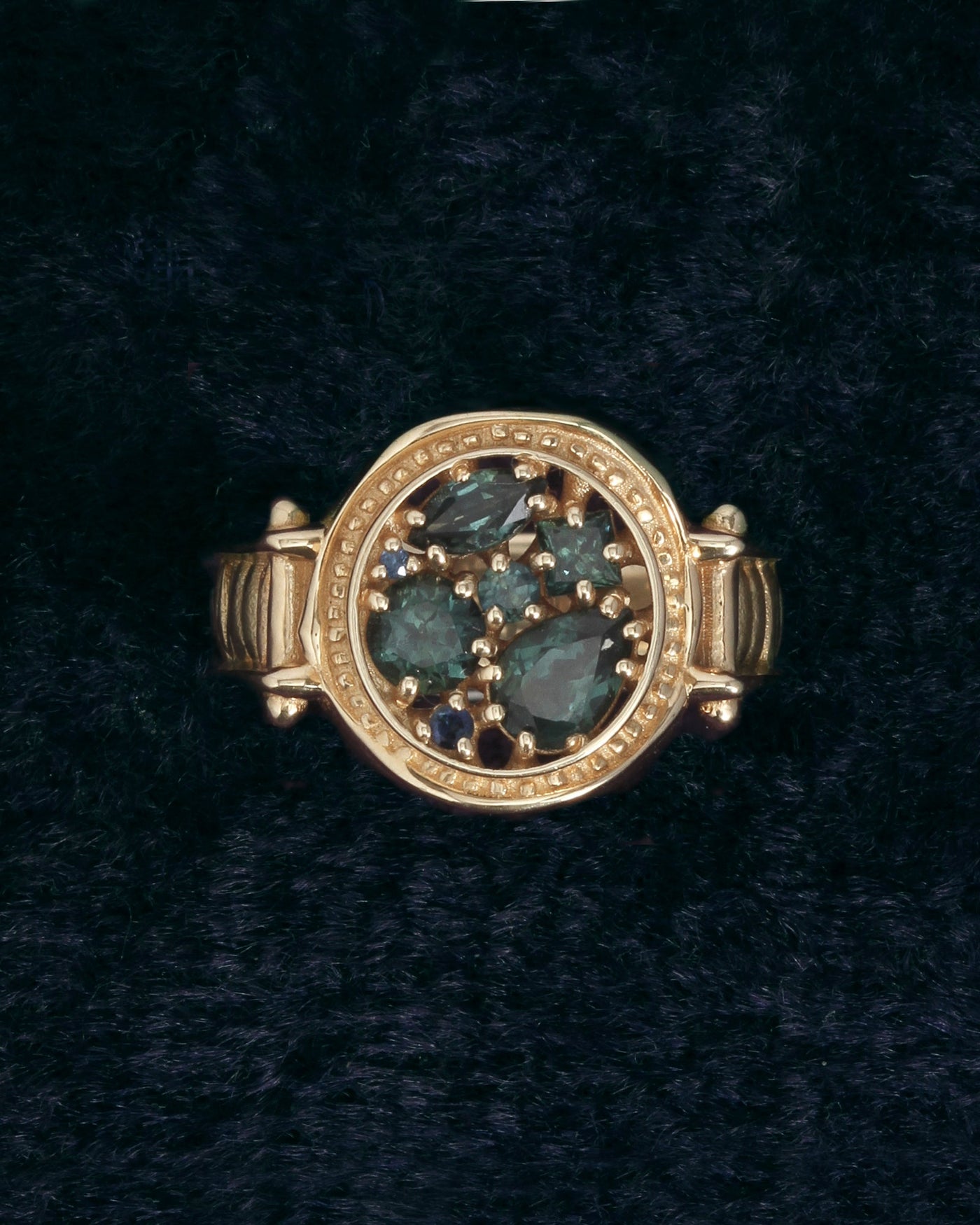 Asteria Ring Sapphire Solid Gold – Temple of the Sun Jewellery