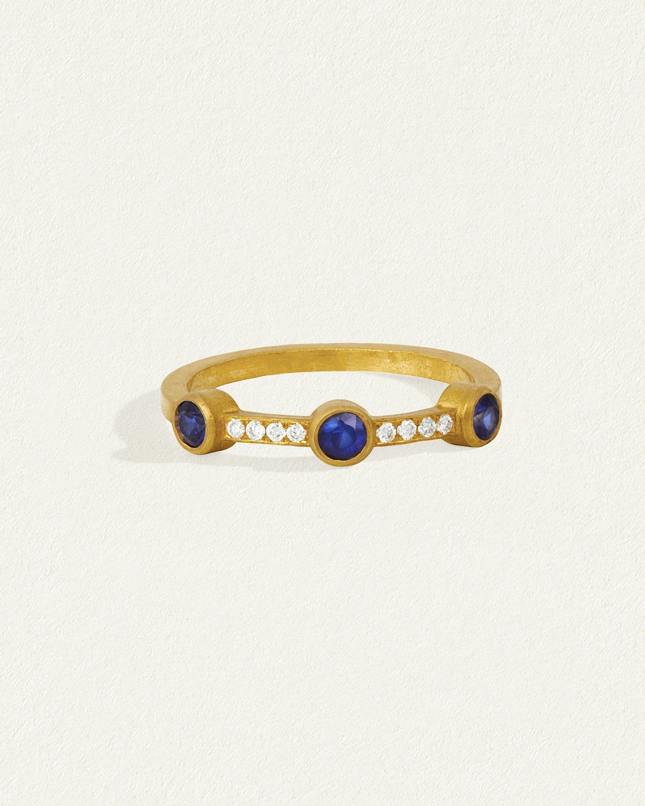 Ender Ring Sapphire Diamond Solid Gold – Temple of the Sun Jewellery