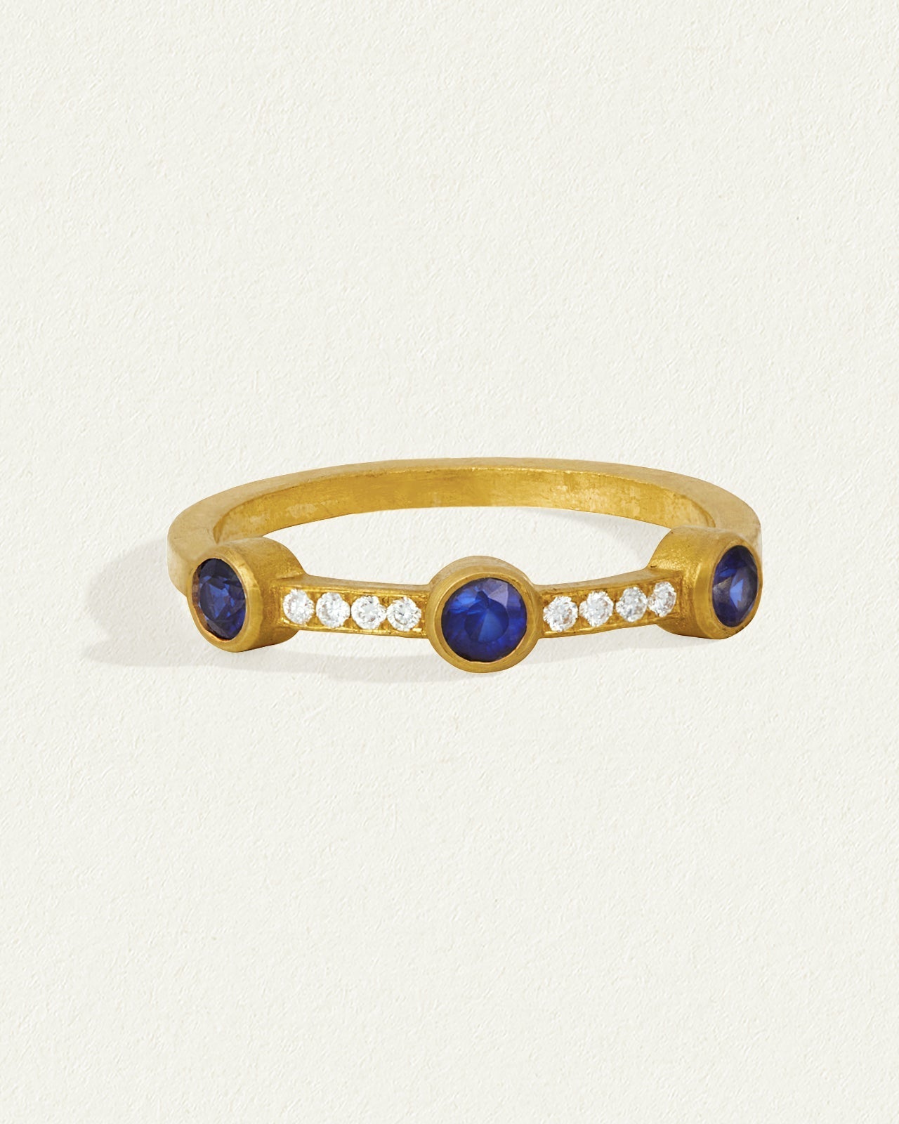 Ender Ring Sapphire Diamond Solid Gold – Temple of the Sun Jewellery