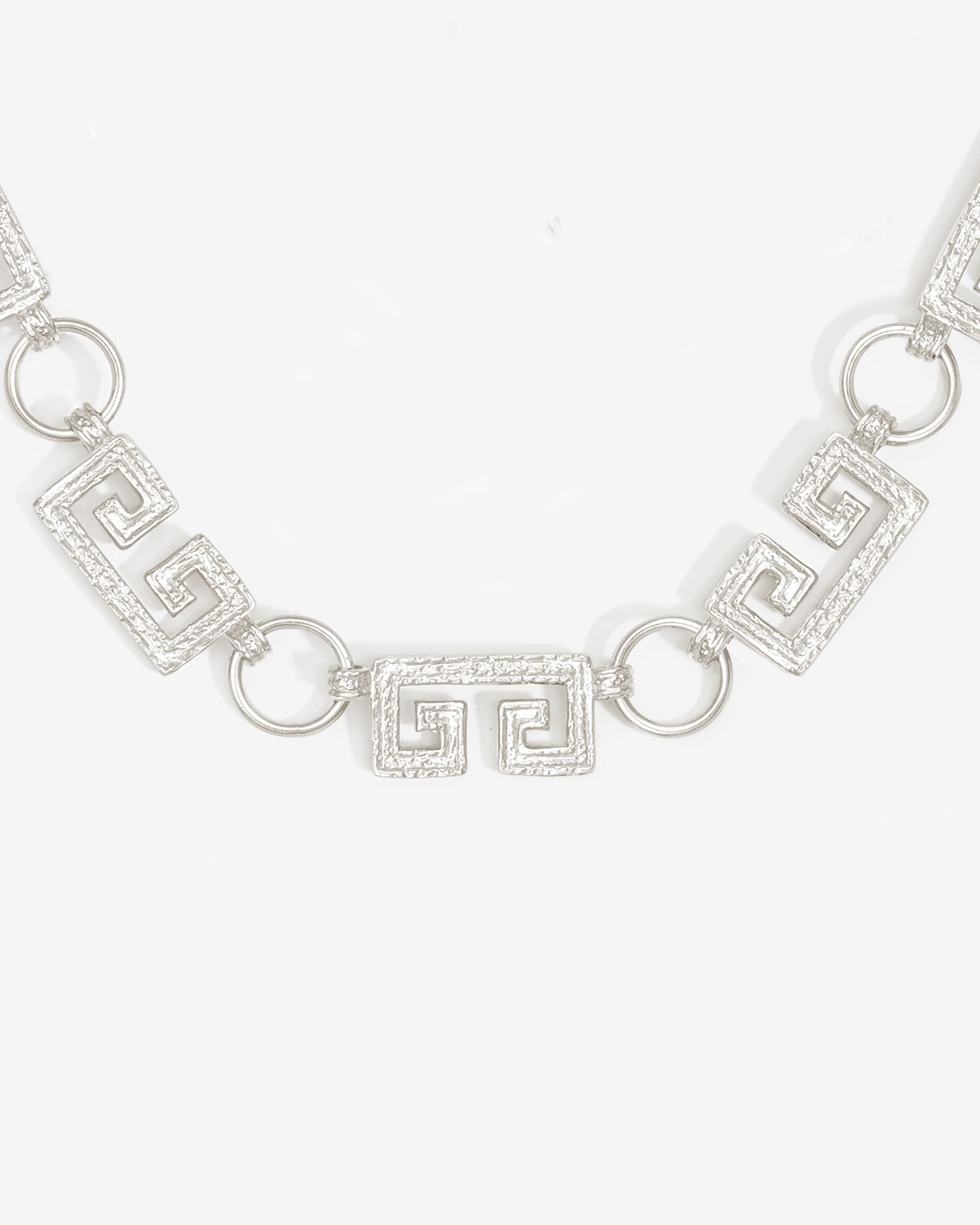 Greca Chain Necklace Silver