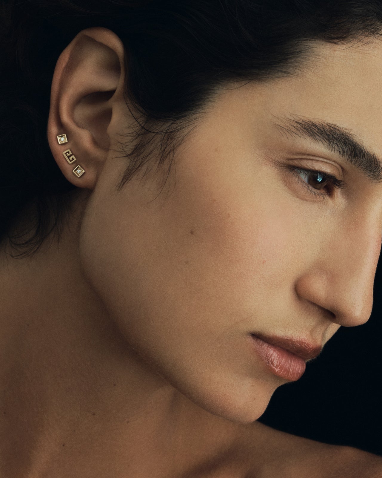 Greek Key Single Stud Solid Gold – Temple of the Sun Jewellery