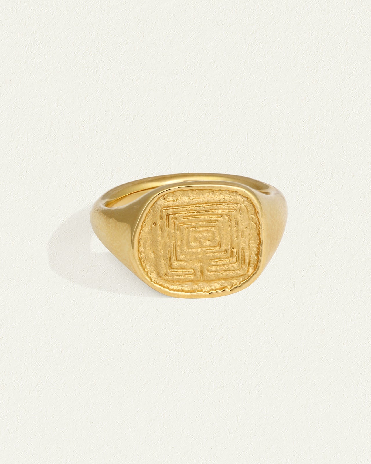Labyrinth Ring Gold Vermeil – Temple of the Sun Jewellery