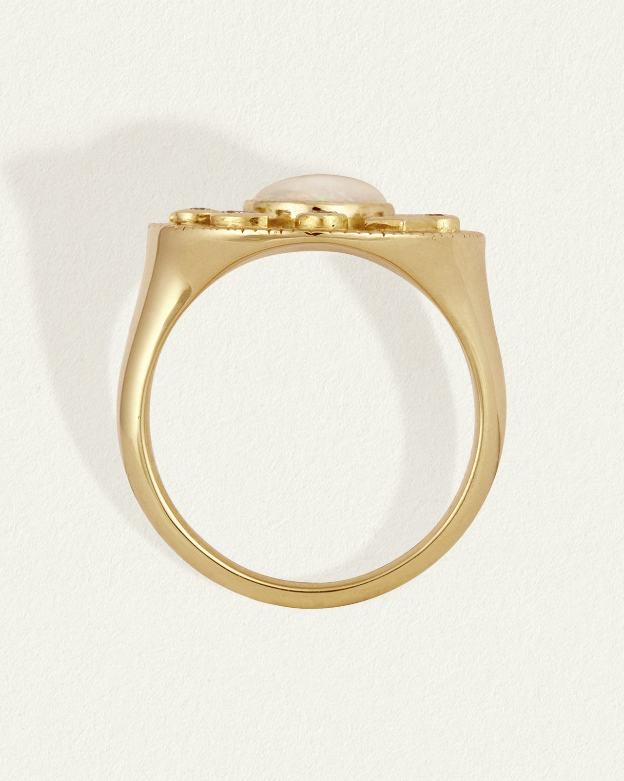 Radiance Ring Opal Diamond Solid Gold – Temple of the Sun Jewellery