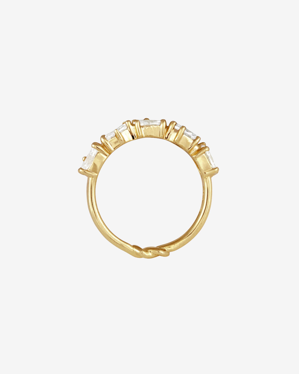 Love Knot Ring Diamond Solid Gold