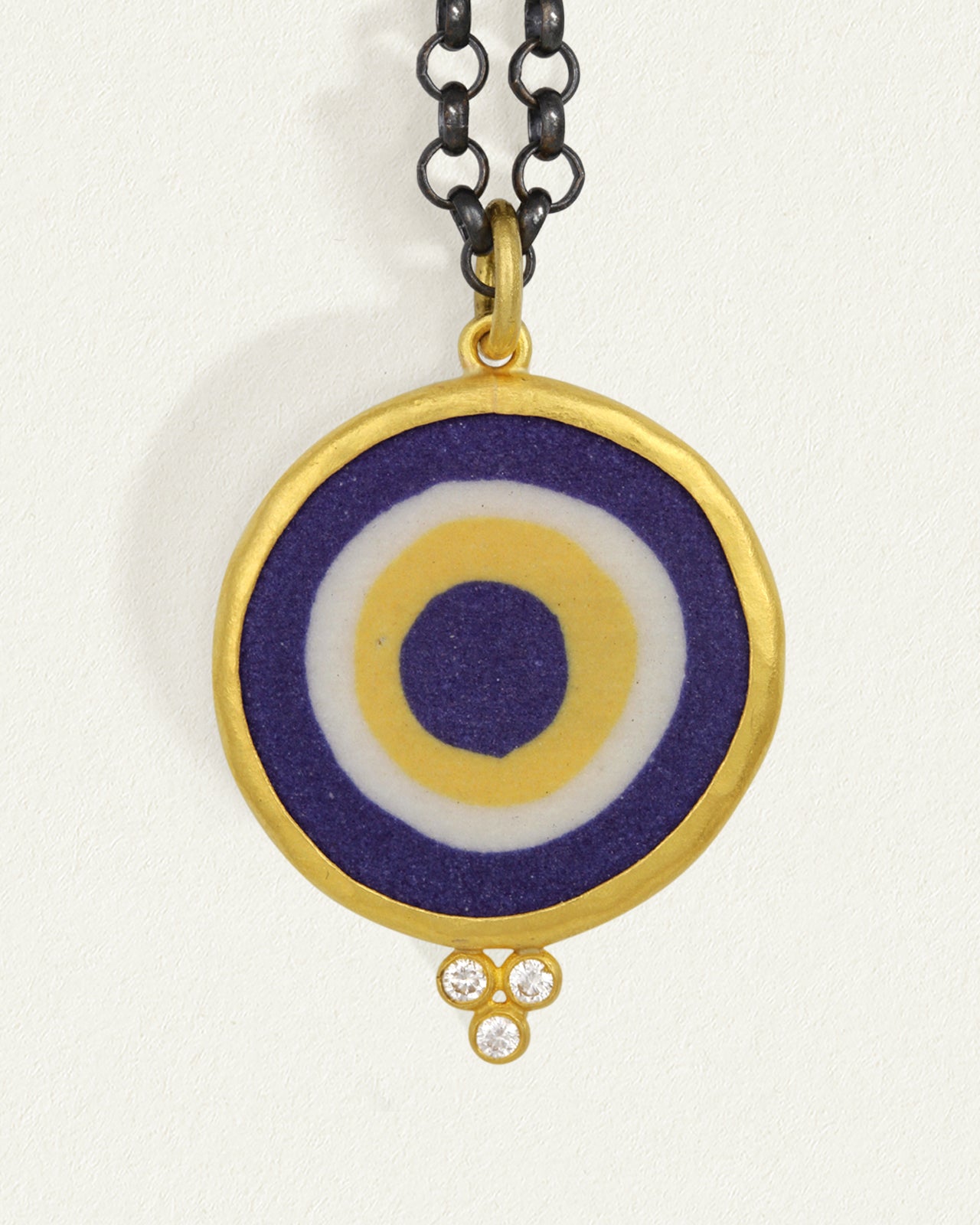 Mati Eye Necklace III Indigo Diamond Solid Gold – Temple of the Sun ...