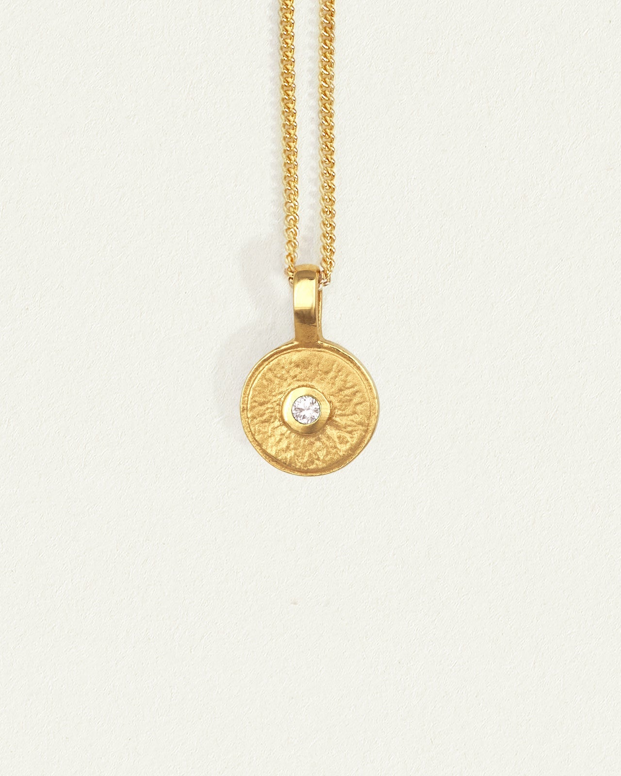 Mina Necklace Diamond Gold Vermeil – Temple of the Sun Jewellery