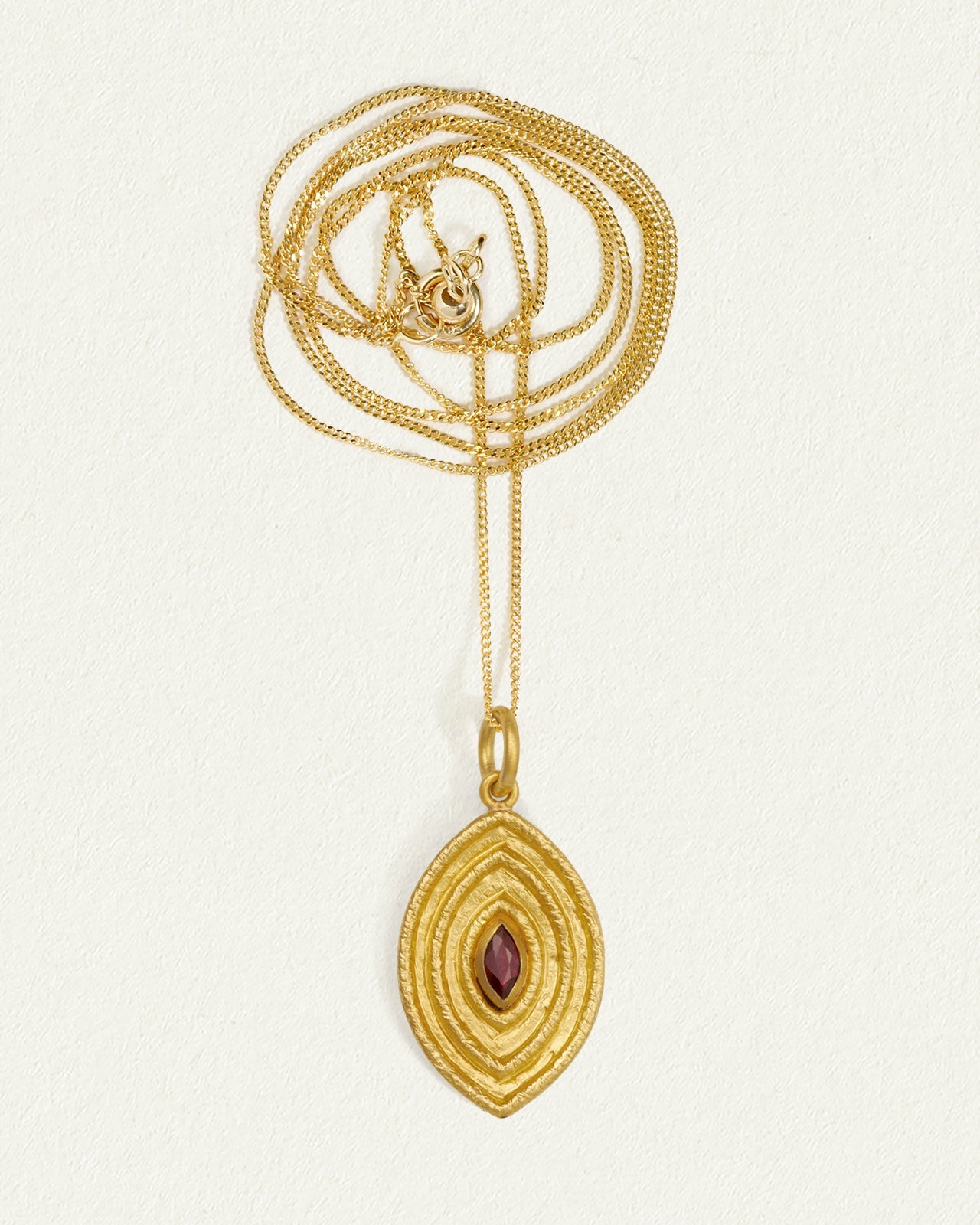 Reign Medium Necklace Ruby Solid Gold – Temple of the Sun Jewellery