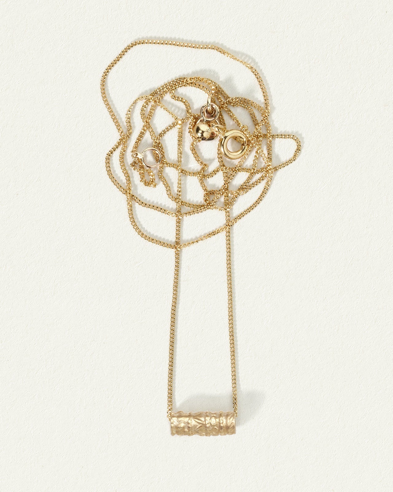 Relic Solitaire Bead Necklace Solid Gold – Temple of the Sun Jewellery