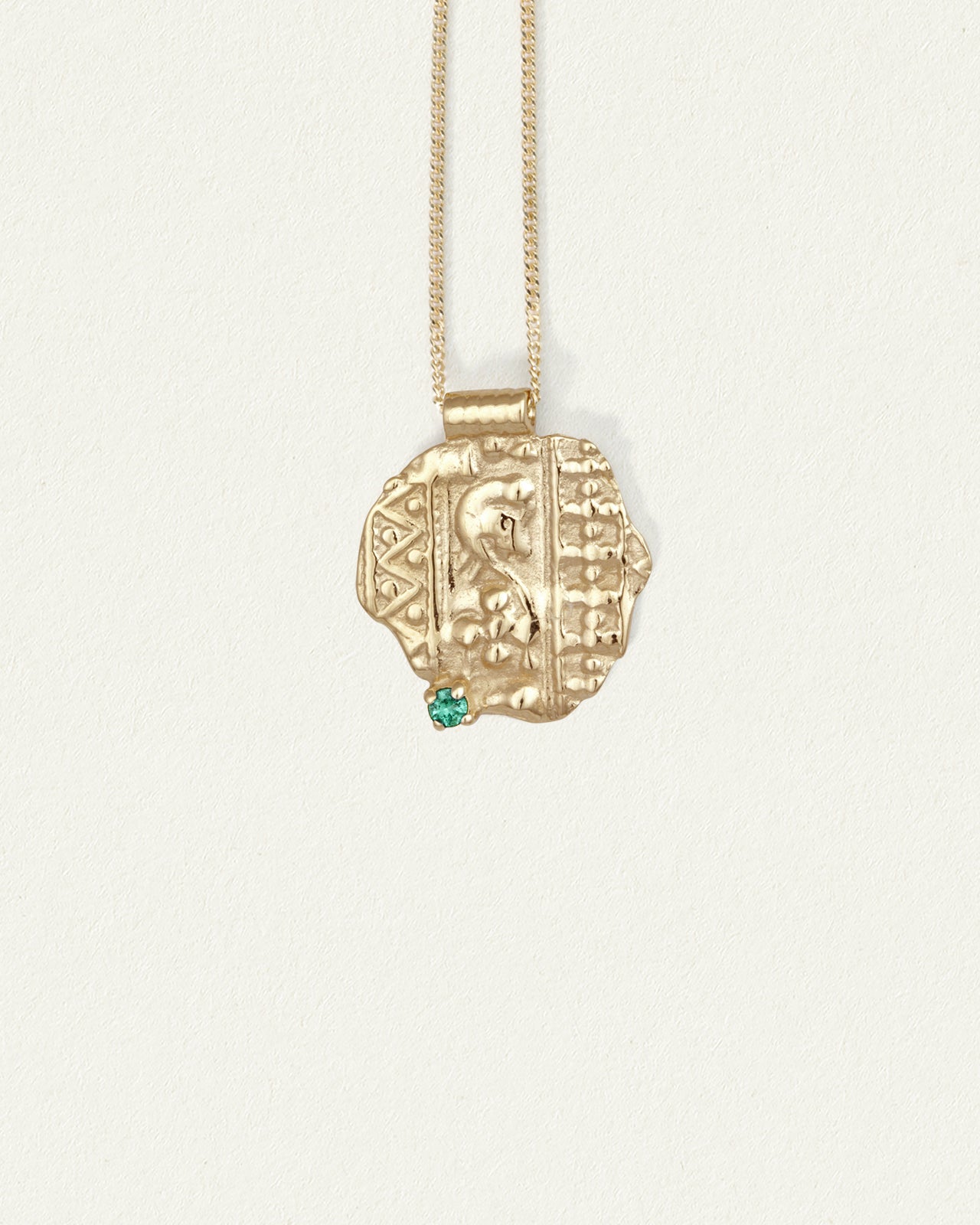 Relic VIII Necklace Emerald Solid Gold – Temple of the Sun Jewellery