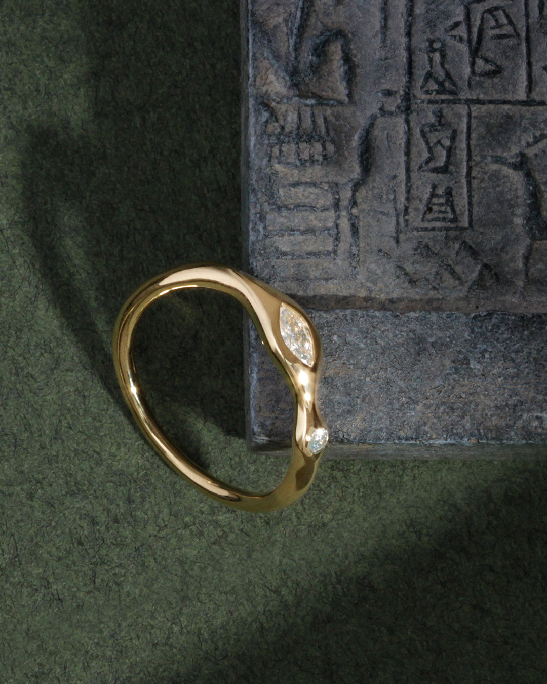 Dua Ring Diamond Solid Gold – Temple of the Sun Jewellery